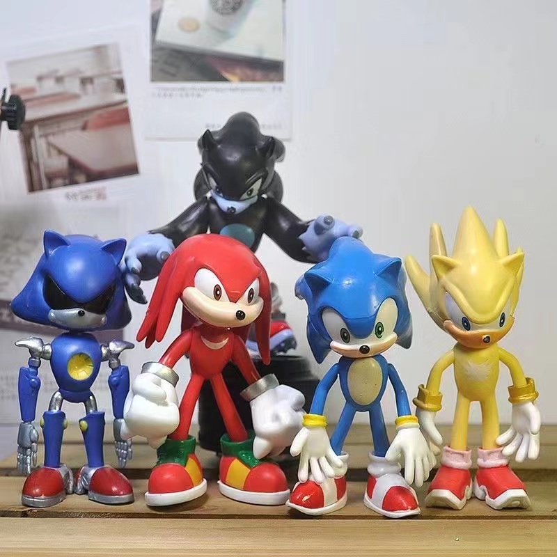 Sonic Action Figurines Desktop Ornaments Doll Cartoon Animation Model ...