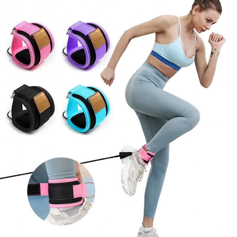 Fitness Ankle Straps Adjustable D-Ring Foot Support Cuffs Gym Leg ...