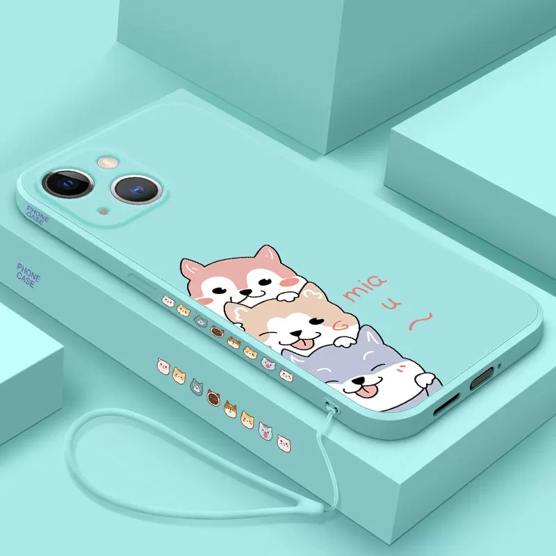 Cute Cartoon Three Pets Phone Case Compatible for iPhone 14 13 Pro Max ...