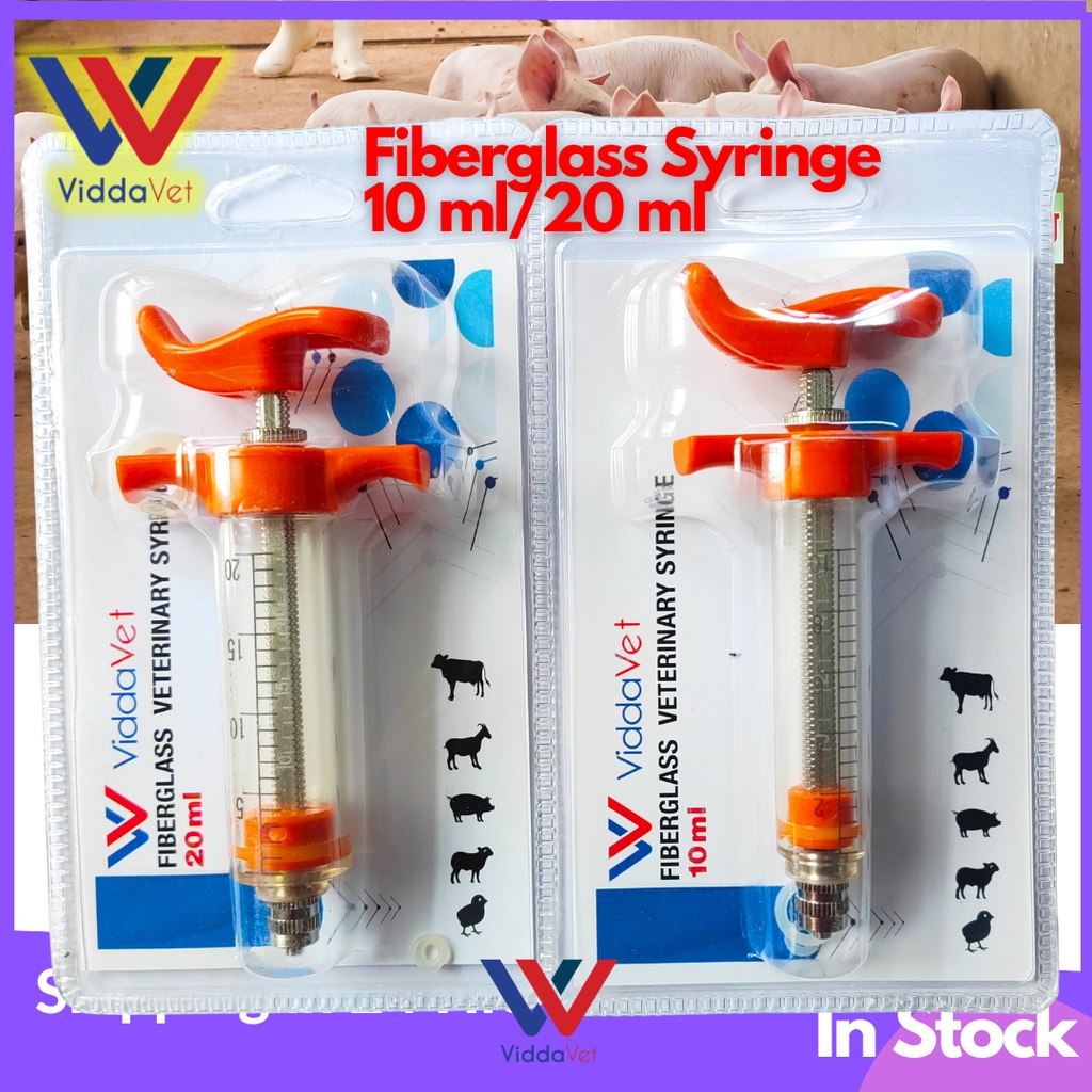 10 mL/20 ml Orange Fiberglass syringe Viddapet 10 ml/20 ml syringe for ...