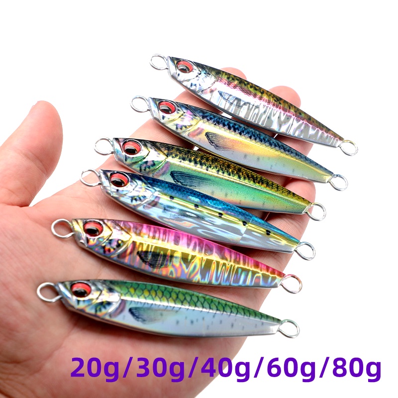 20g/30g/40g/60g/80g Light Jig Lure 3D Printing Metal Jig/Slow Jig/Fast Jig/Ikan Jig Saury ...