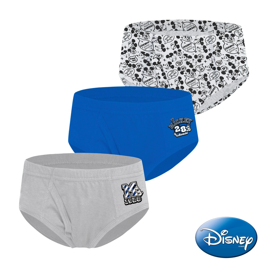 Disney Mickey Mouse 3-in1 Pack Bikini Briefs Boys Kids Underwear ...