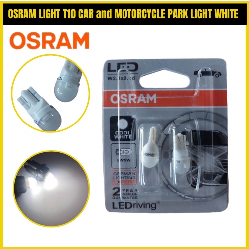 OSRAM LED LIGHT T10 CAR and MOTORCYCLE PARK LIGHT WHITE 12V 0.5W ...