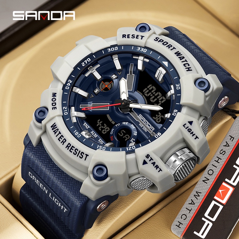 Sanda Fall-resistant Military Multi-display Dial Luminous Luxury Quartz ...