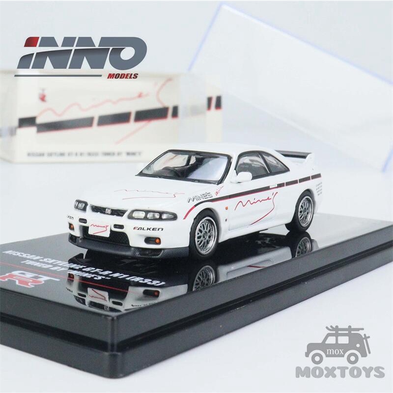 INNO 1:64 NISSAN SKYLINE GTR N1 R33 Tuned By MINE‘S White Diecast Model ...