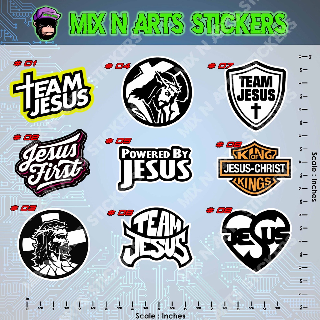 Team JESUS Laminated Vinyl Sticker SOLD PER PIECE | Shopee Philippines