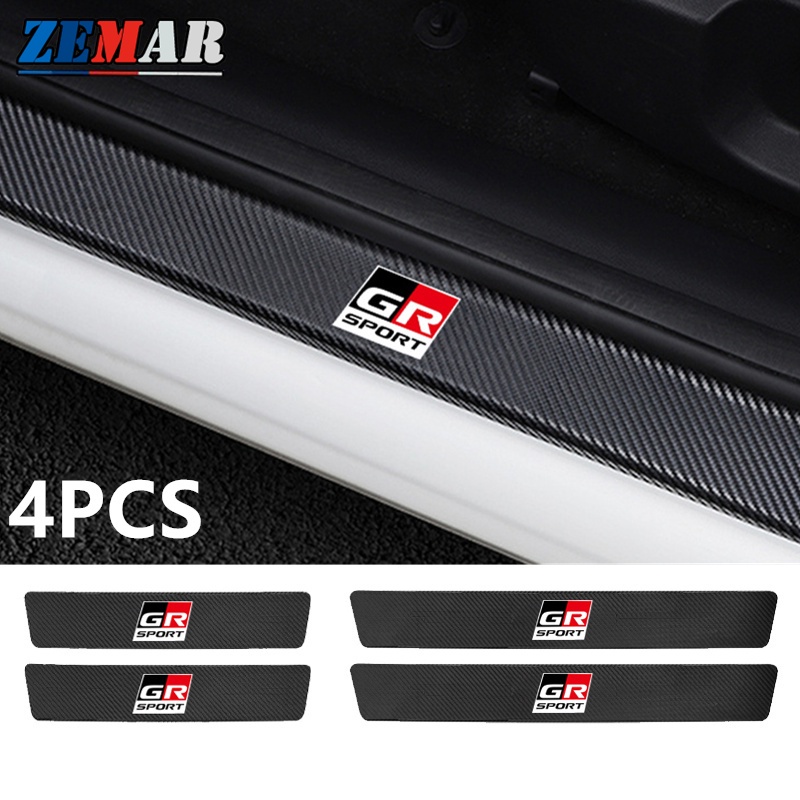 4Pcs/Set Toyota GR Sport Car Trunk Sticker Carbon Fiber For Avanza Rush ...