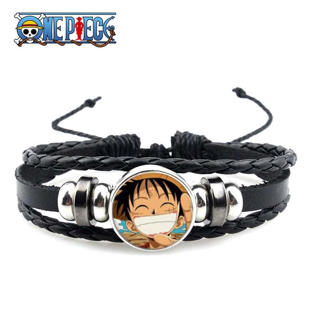 One Piece Luffy Pirate Bracelet Cartoon Action Figure Toy Straw Hat ...