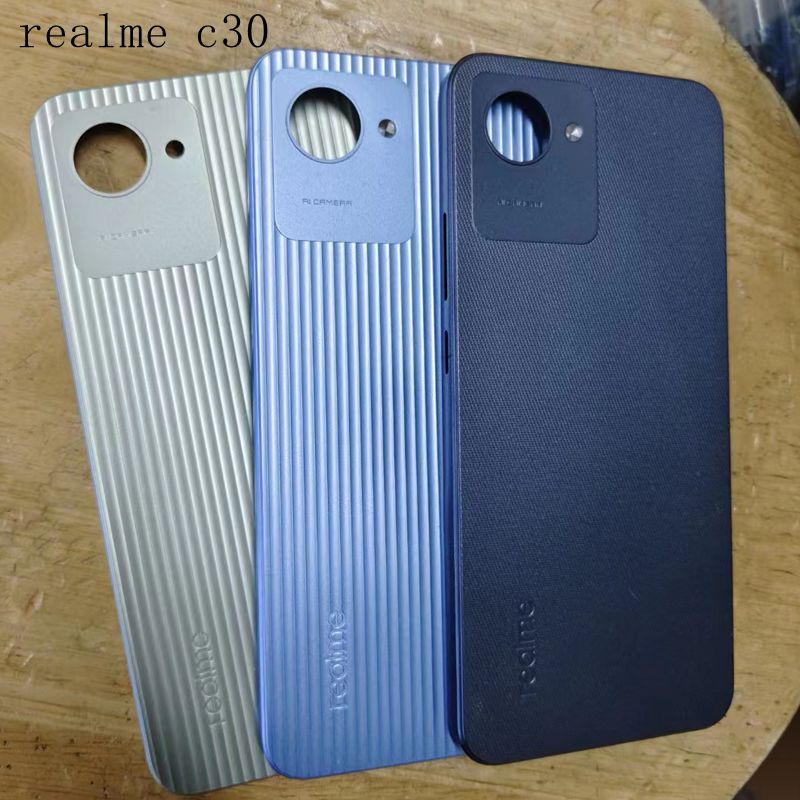 For Realme c30 Back Battery Cover Rear Panel Door Housing Repair Parts ...