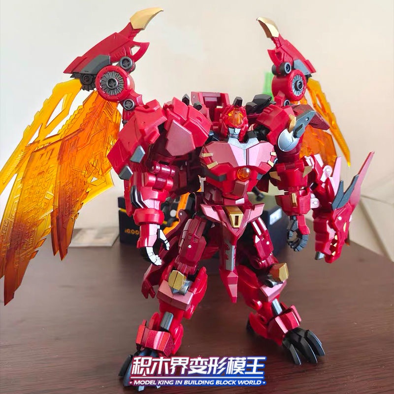 Flame Flying Dragon Red Blue Dragon Transformers robot toy four change ...