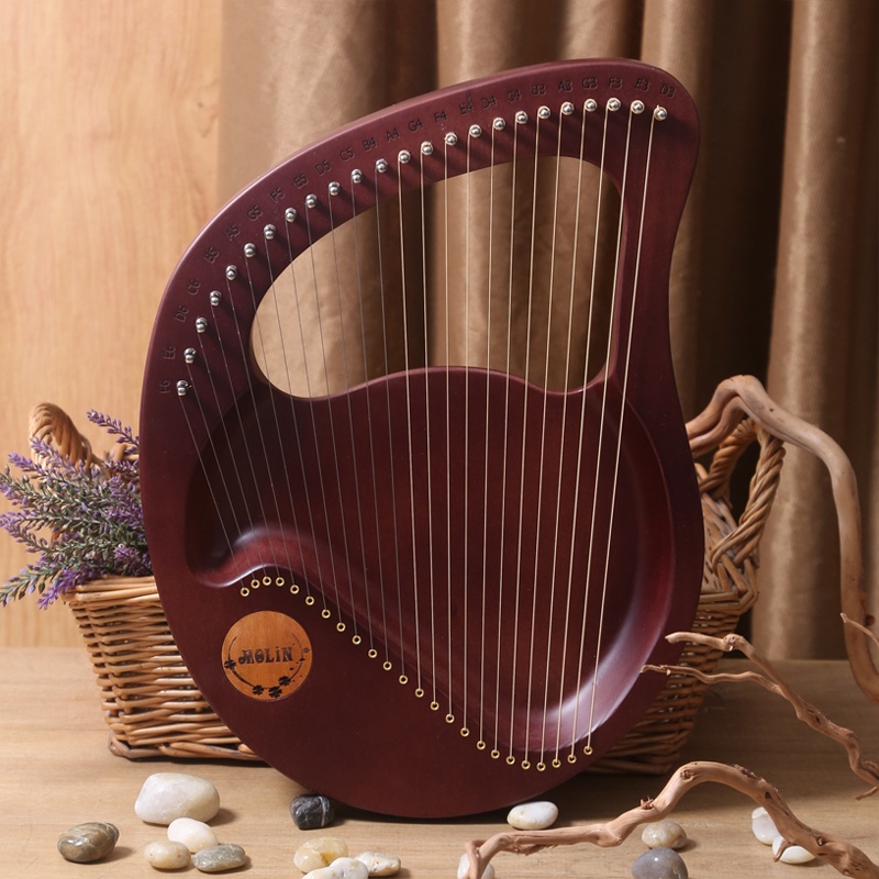lyre 24-string beginner lyre 24-string harp lyre small portable musical ...