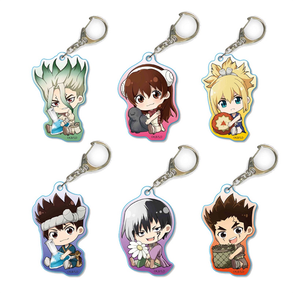 Anime Dr.Stone Keychain Senku Ishigami Oki Taiju Ogawa Yuzuriha Kohaku ...
