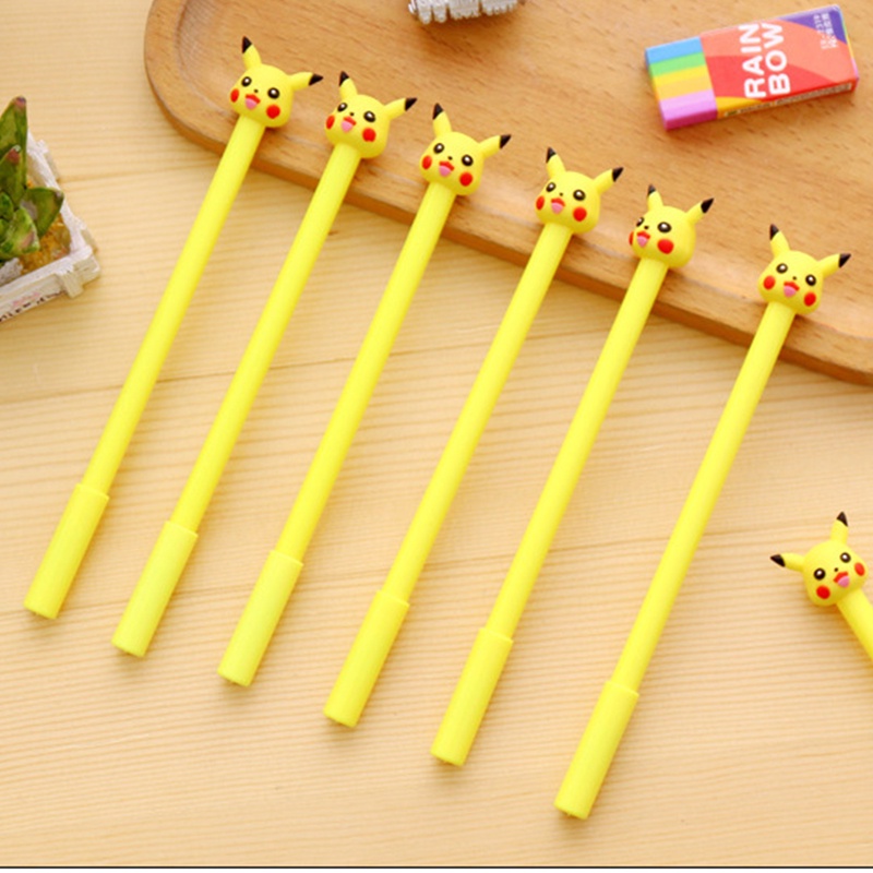 Pokemon Pikachu Anime Cartoon Kawaii Gel Pen Cute Stationary Supplies ...