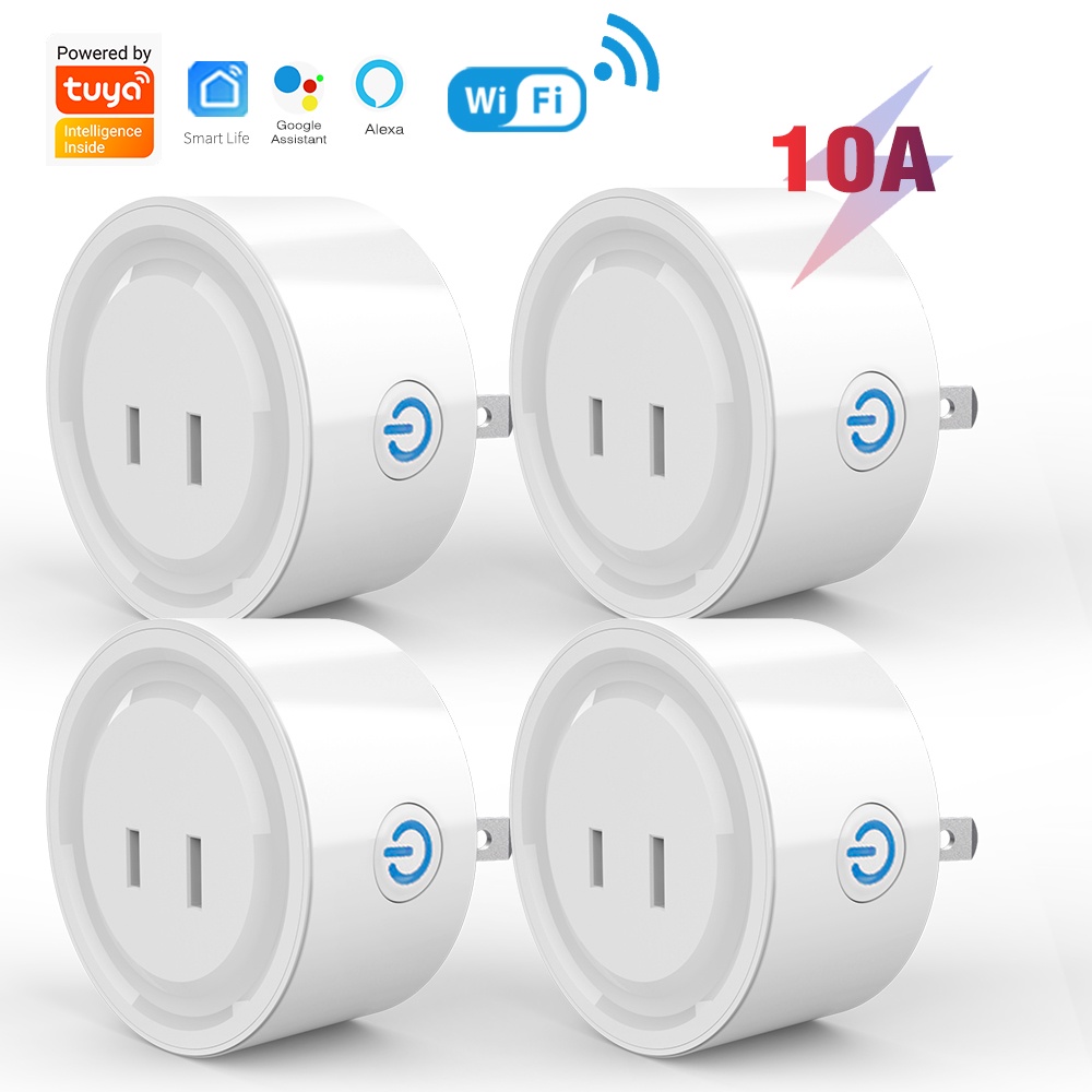 Tuya WiFi socket Smart socket 2-pin flat plug US Plug switch support ...