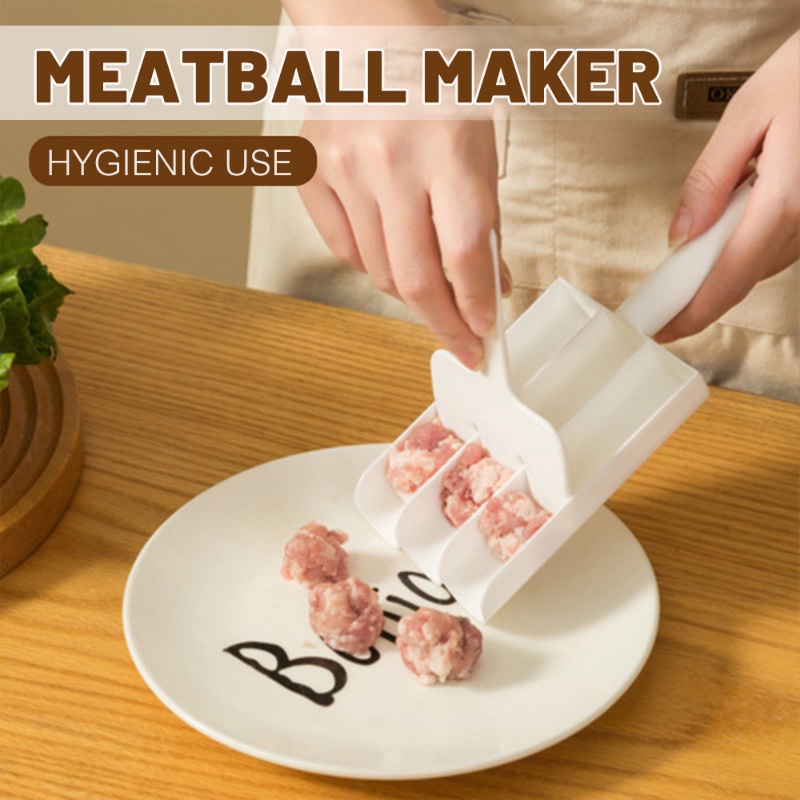Fast Triple Meatball Maker Shrimp Fish Sphere DIY Mold Chocolate Cream ...