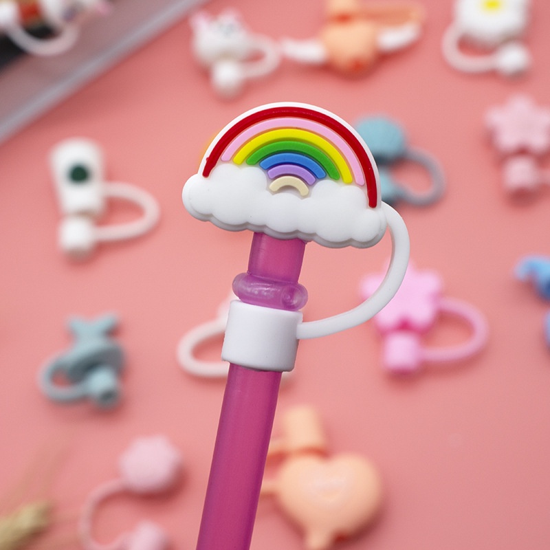 Dustproof Silicone Straws Cover Creative Cute Silicone Environmental ...