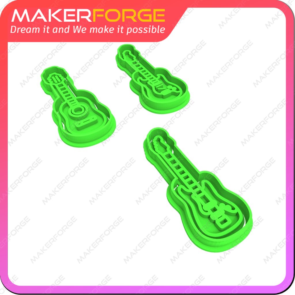 Guitar Cookie Cutter Fondant Cutter Clay Cutter Collection | Gutars ...