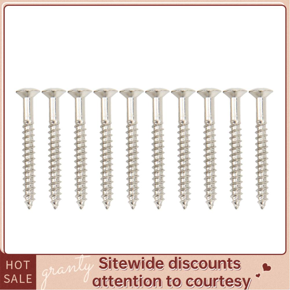 Granty Guitar Neck Mounting Screws Silver 10 Pcs Stainless Steel ...