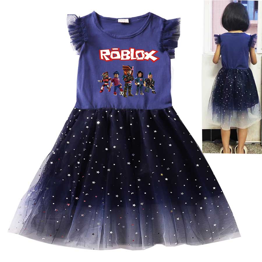 Roblox Baby Girl Starry Sky Mesh Dresses Dress Kids Summer Clothes ...
