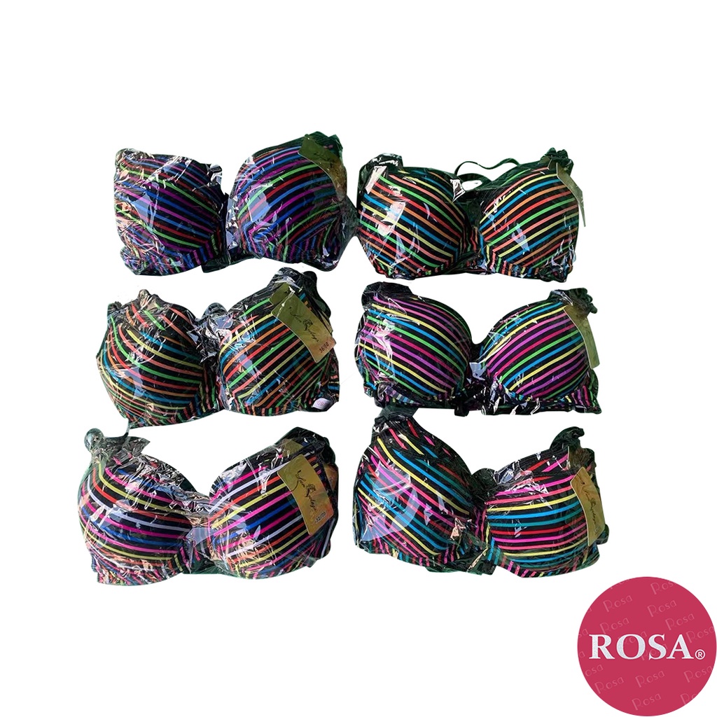 Stripe Bras Women Sexy Bra Push Up Bralette Lingerie With-wire Cup A 3/ ...