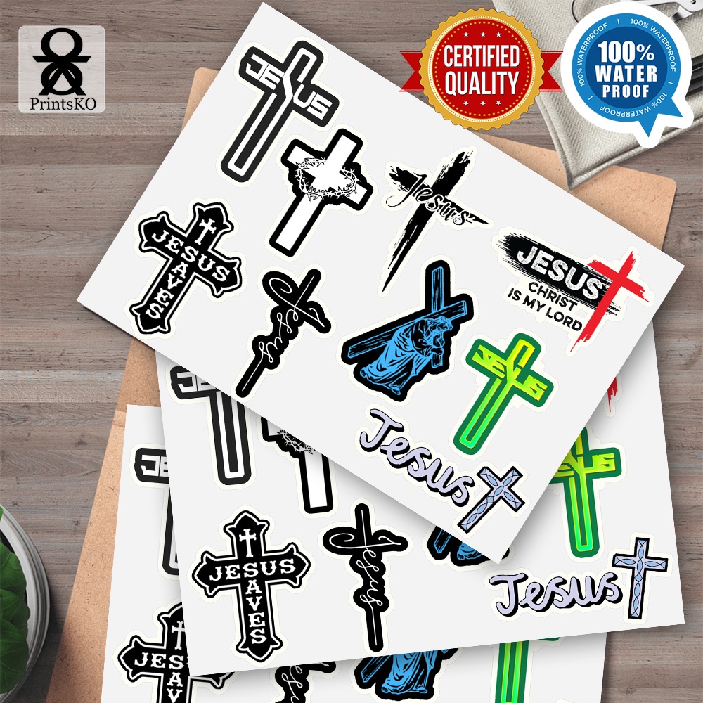1Set High Quality Waterproof Vinyl Sticker with Christian - Cross of ...