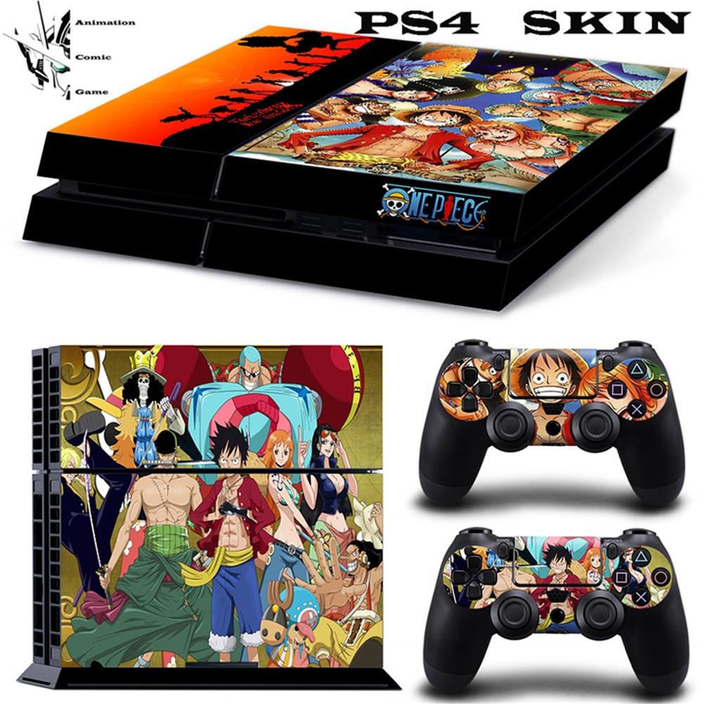 ONE PIECE Anime PS4 Console Sticker Decal for Playstation 4 Console ...
