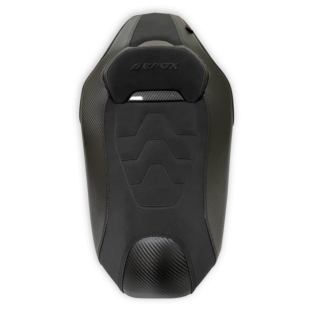 Yamaha Nmax V1 V2 / Aerox V1 V2 Camel Back Seat Suede and Leather BLACK ...