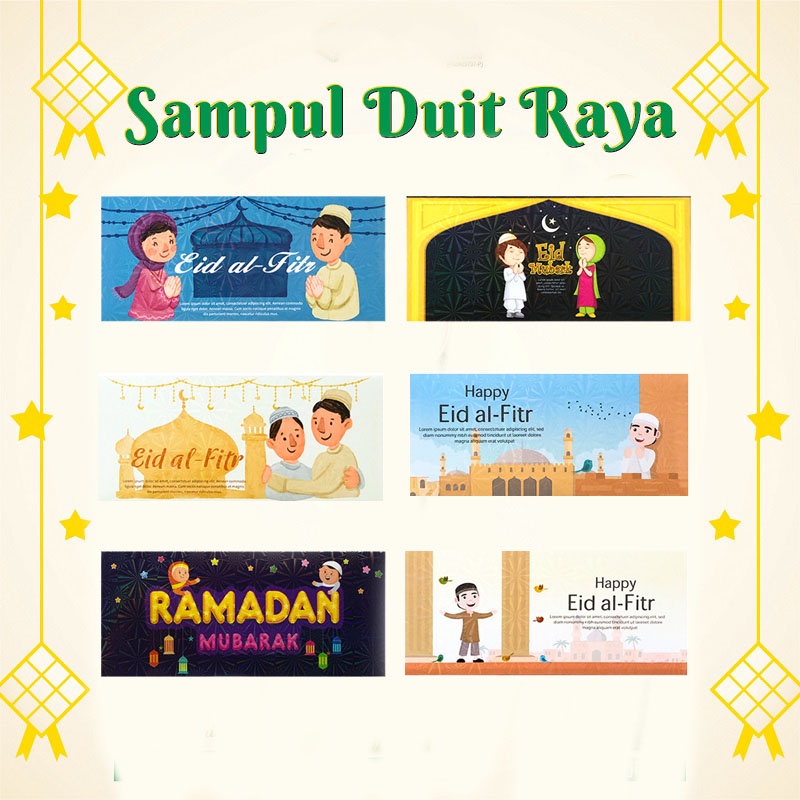 2024 SELAMAT HARI RAYA AIDILFITRI Ramadan Sampul Raya Green Packets ...