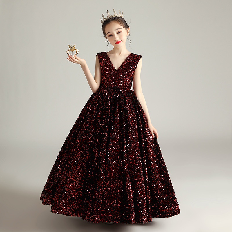 Pageant Sequin Dresses for Girls Teens Long Luxury 2022 Celebrity ...