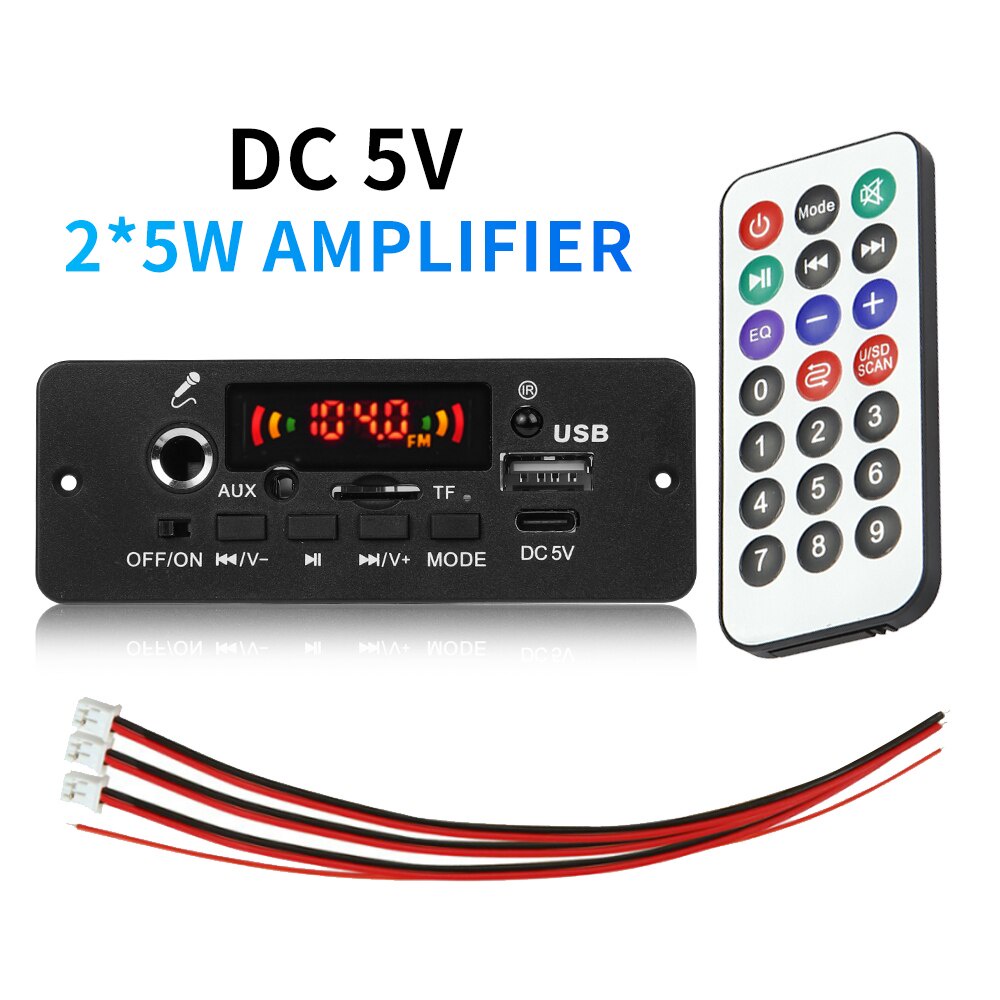 (Local Seller) 10W Amplifier Bluetooth MP3 Wireless Decoder Board 5W DC ...