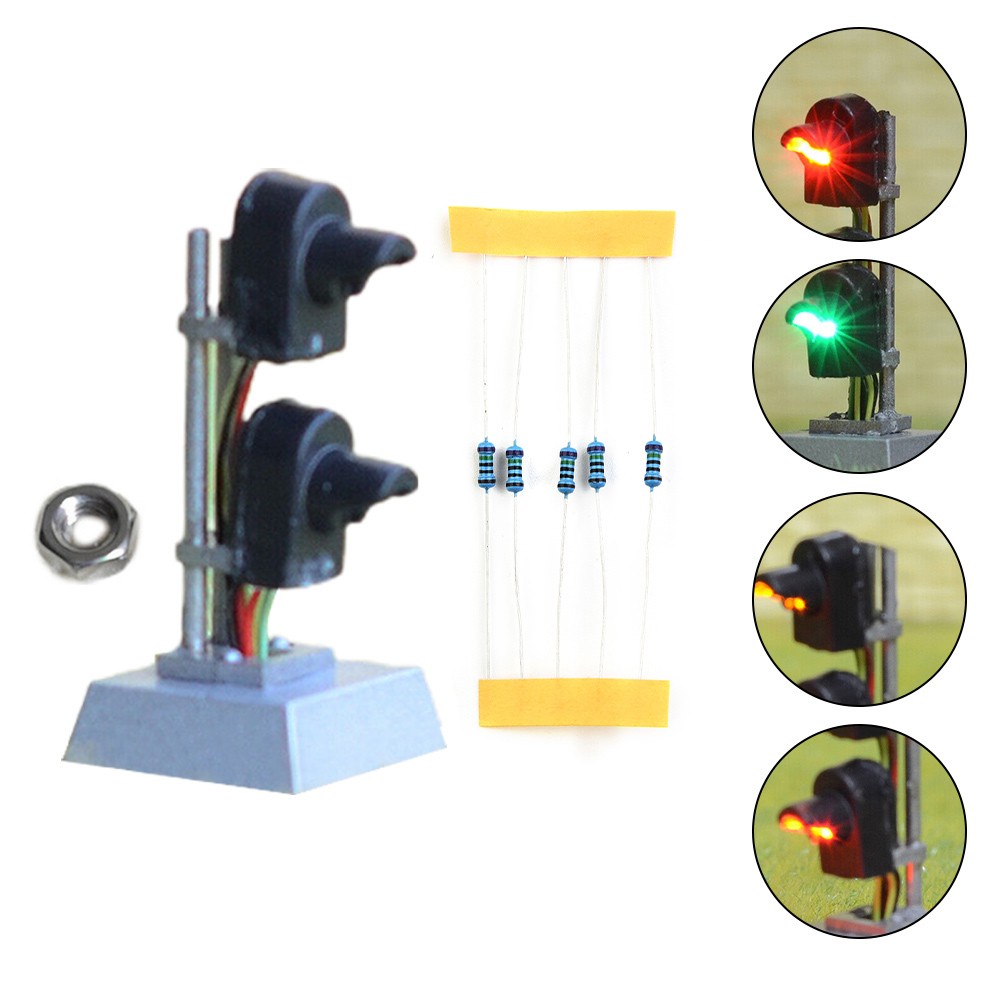 1pcs HO Scale Dwarf Searchlight Signal Ground 2 Targets Green/Red Dwarf ...