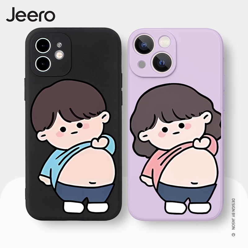JEERO Soft Silicone Matching Couple Set Cute Funny Shockproof Phone ...