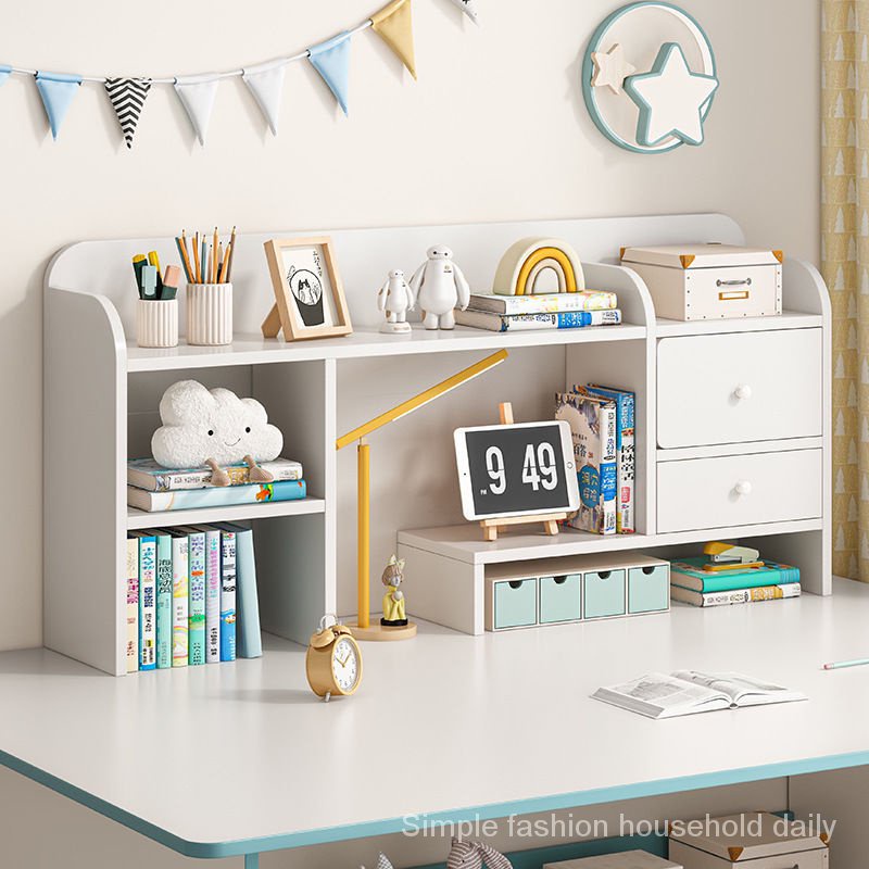 Primary school student storage rack bookcase bookshelf small desk ...