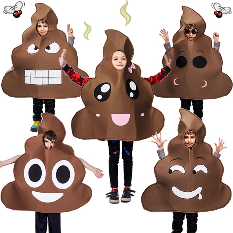 Halloween Kids Children Style Funny Cute Poop Costume Spoof Emoticon ...