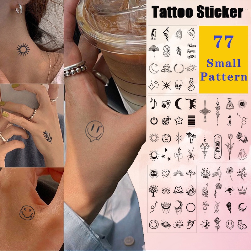 5 Sheet/Set Tattoo Sticker Waterproof Long Lasting 15 Days Fake Tattoo ...