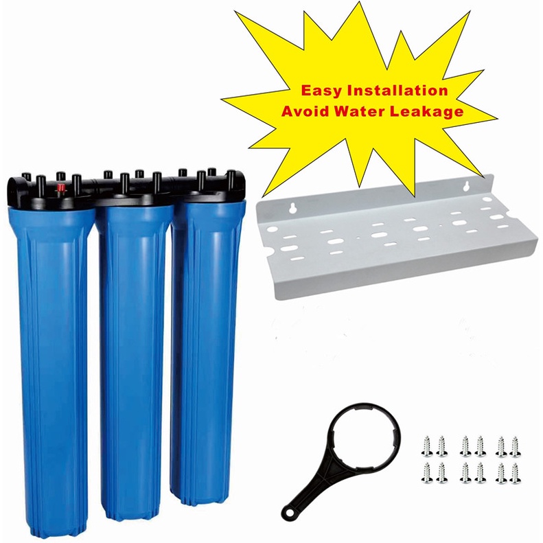 3 Stages Filter Housing 20"SL Blue Three Conjoin | Shopee Philippines