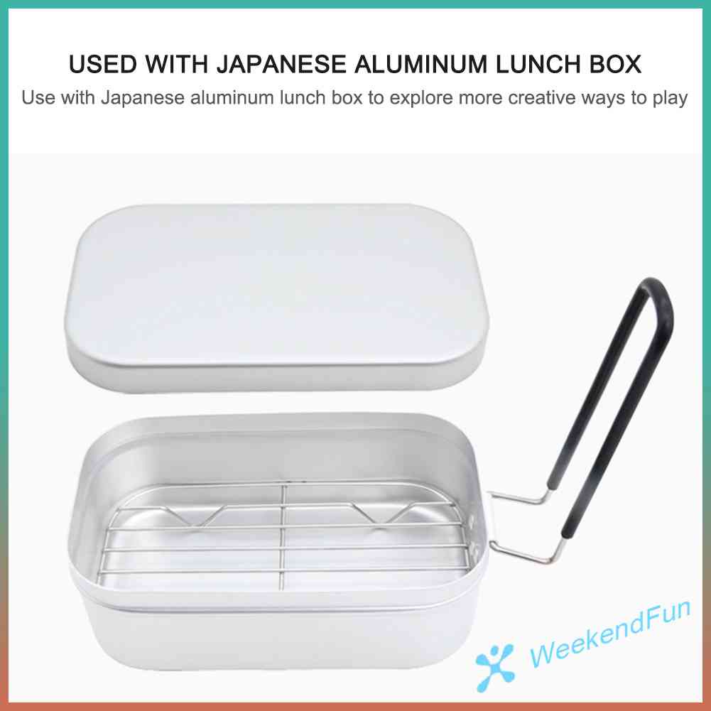 WE★ Camping Lunch Box Steaming Rack Stainless Steel Bento Box Steaming ...