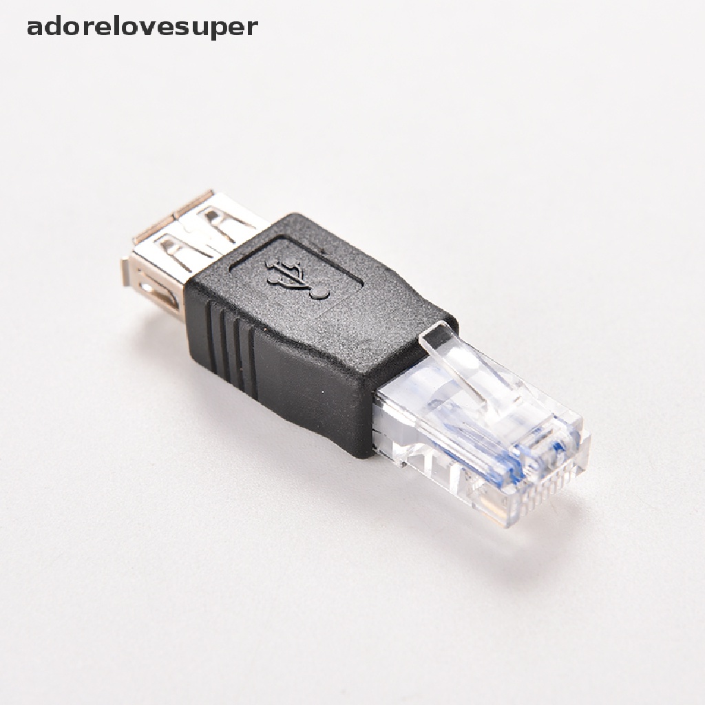 AD1PH RJ45 Male to USB AF A Female Adapter Socket LAN Network Ethernet ...