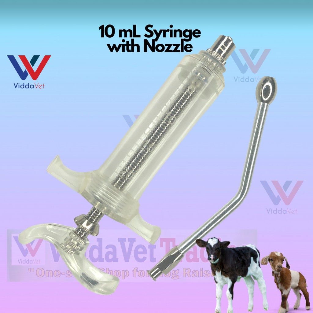 10 ml Syringe + oral drencher nozzle drench syringe nozzle oral ...
