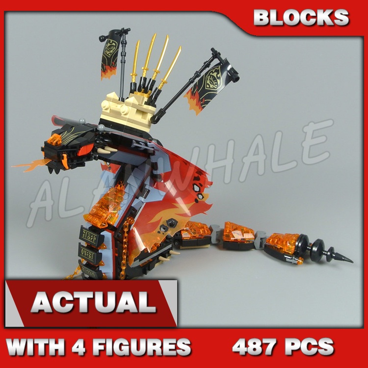 487pcs Ninjago Fire Fang Snake Armor Shield Destroyer Scimitar 11329 ...