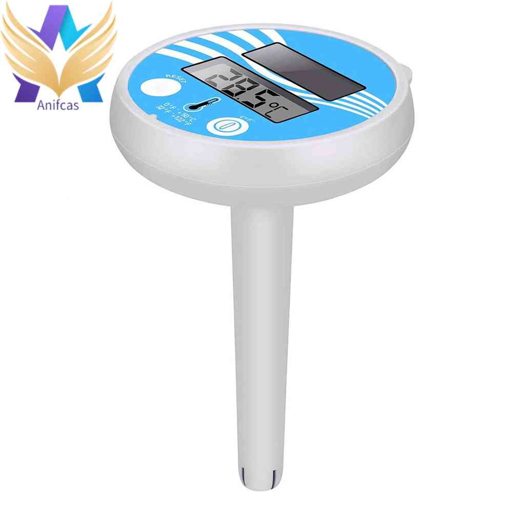 Solar Powered Digital LCD Display Waterproof Floating Thermometer ...
