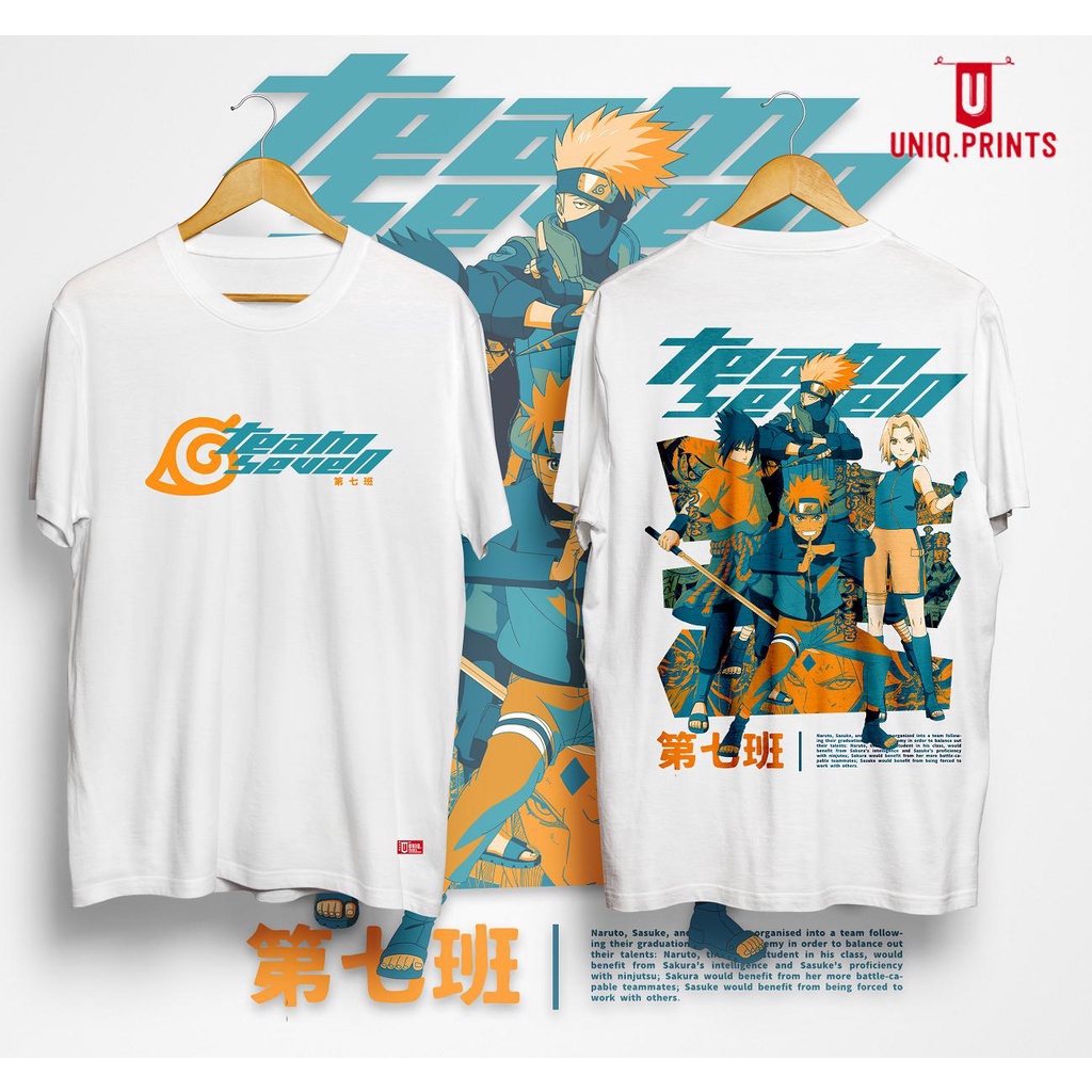 UNIQ.PRINTS NARUTO TEAM 7 GRAPHIC COTTON TSHIRT FOR MEN AND WOMEN ...