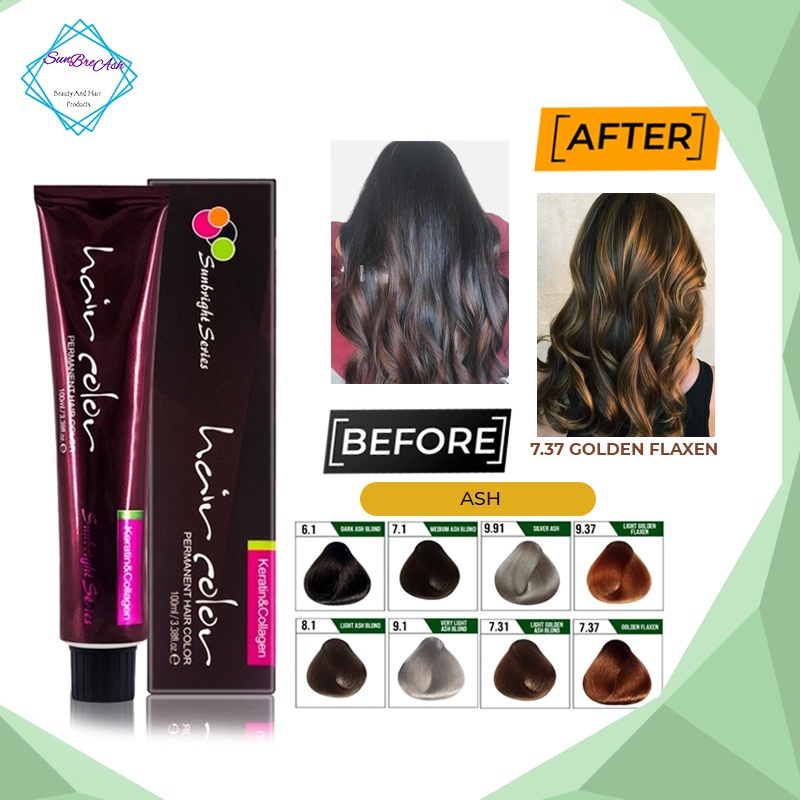 Sunbright Series Hair Colors 100ml Blond Light Grey Golden Ash Styling ...