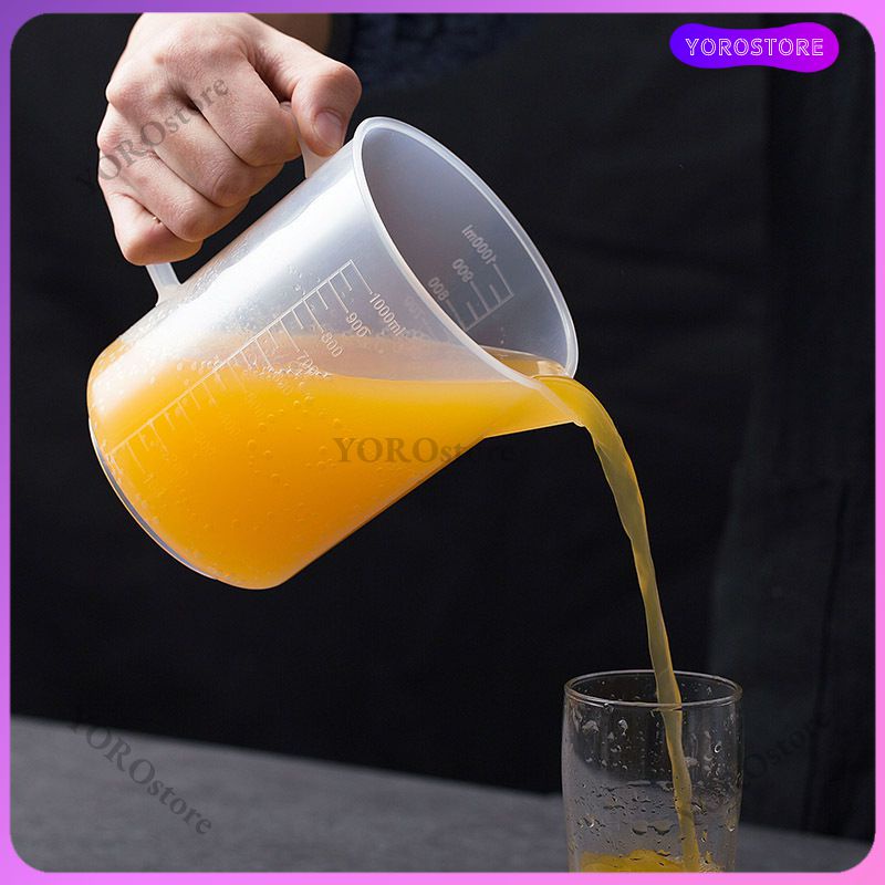 20ml-1000ml Liquid Measure JugCup Container Clear Plastic Graduated ...
