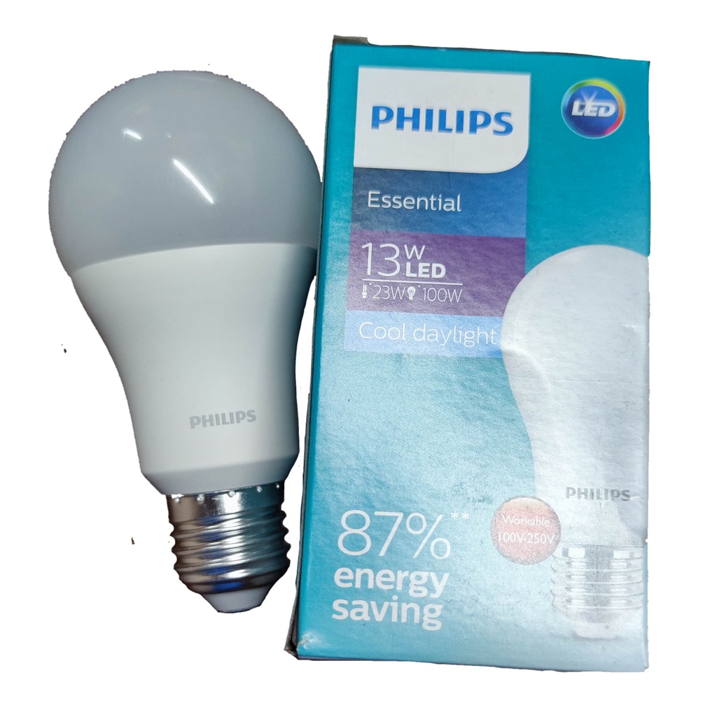 Philips 13W LED Bulb 220V E27 6500K Daylight Essential Series ...