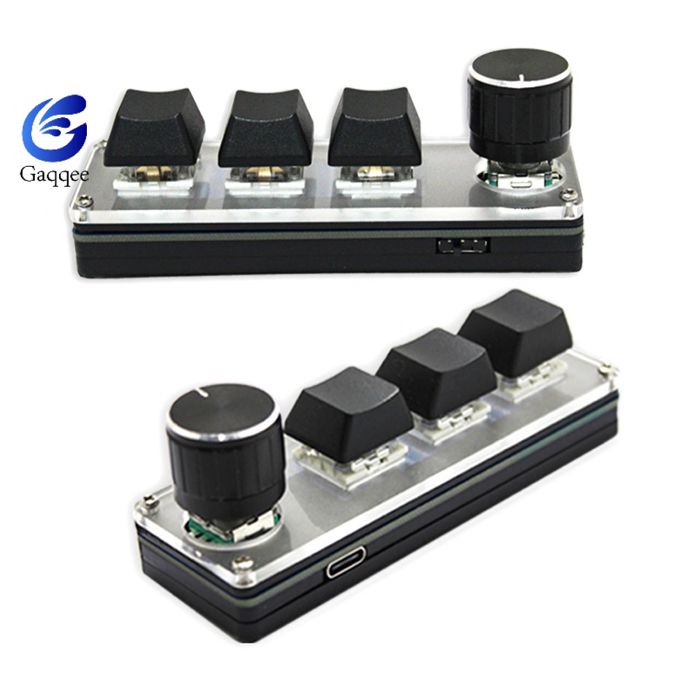 Gaqqee Programming Custom Knob Keyboard Rgb 3 Key Copy Paste Mini Button Macropad Shopee