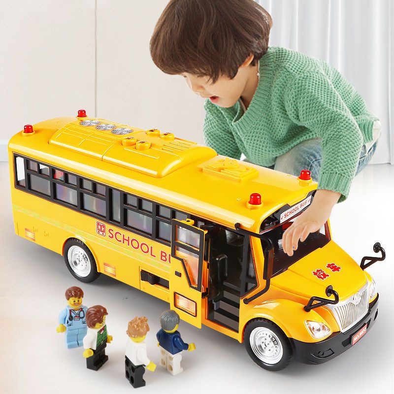[Ready Stock] school bus toy for kid Simulation Bus Model Large School ...