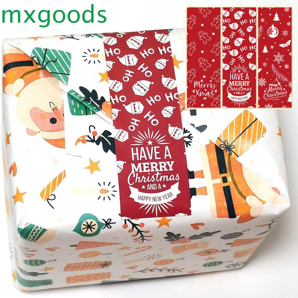 MXGOODS 3 Style Christmas Stickers Gift Christmas Tags Label Stickers DIY Crafts Christmas ...
