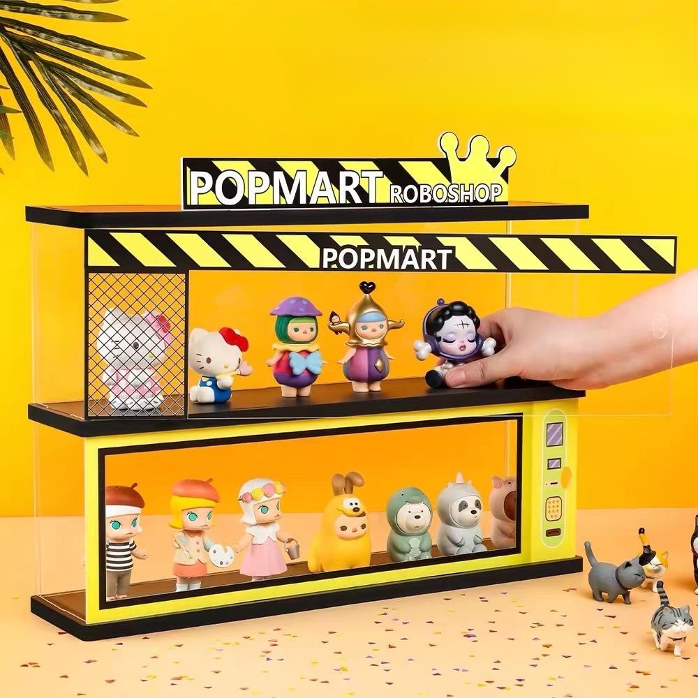 P POPMART Display Box Anti-Dust Storage Vending Machine Push Multi ...