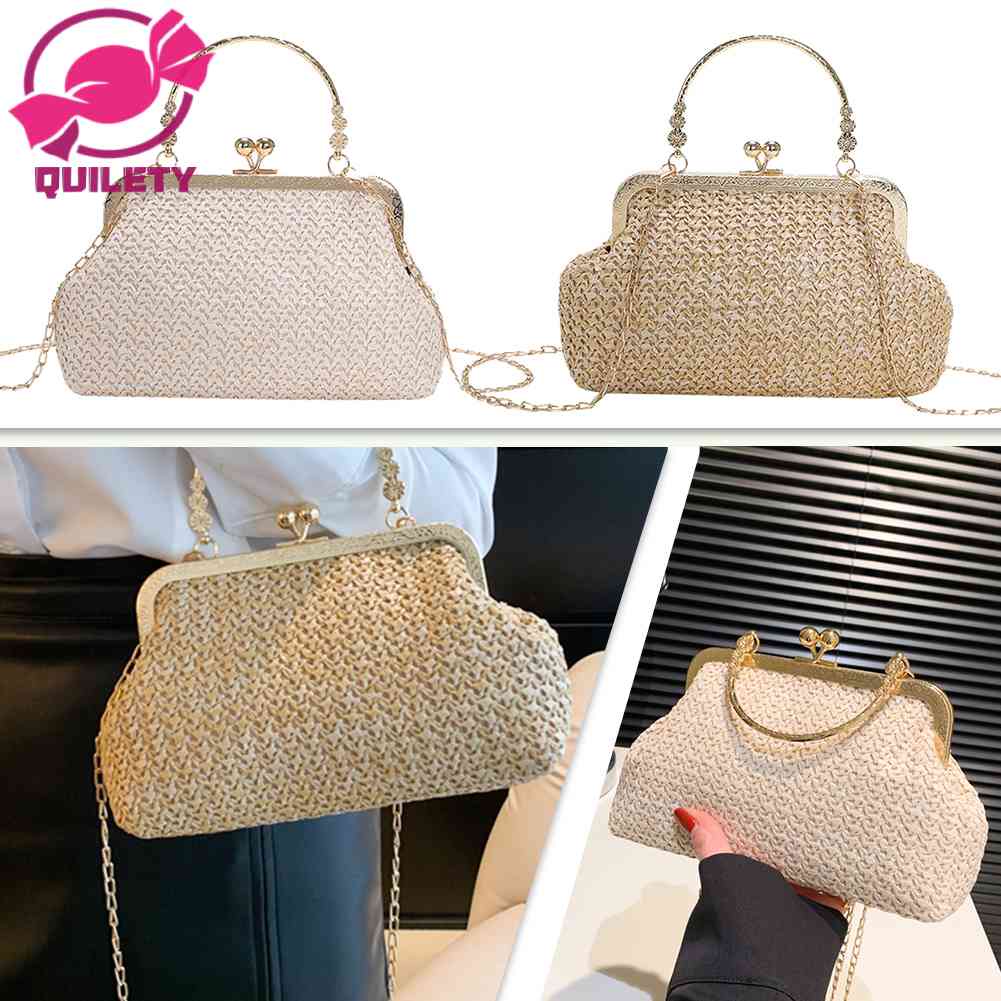 Chain Women Evening Bag Weaving Ladies Clutch Purse Exquisite for ...